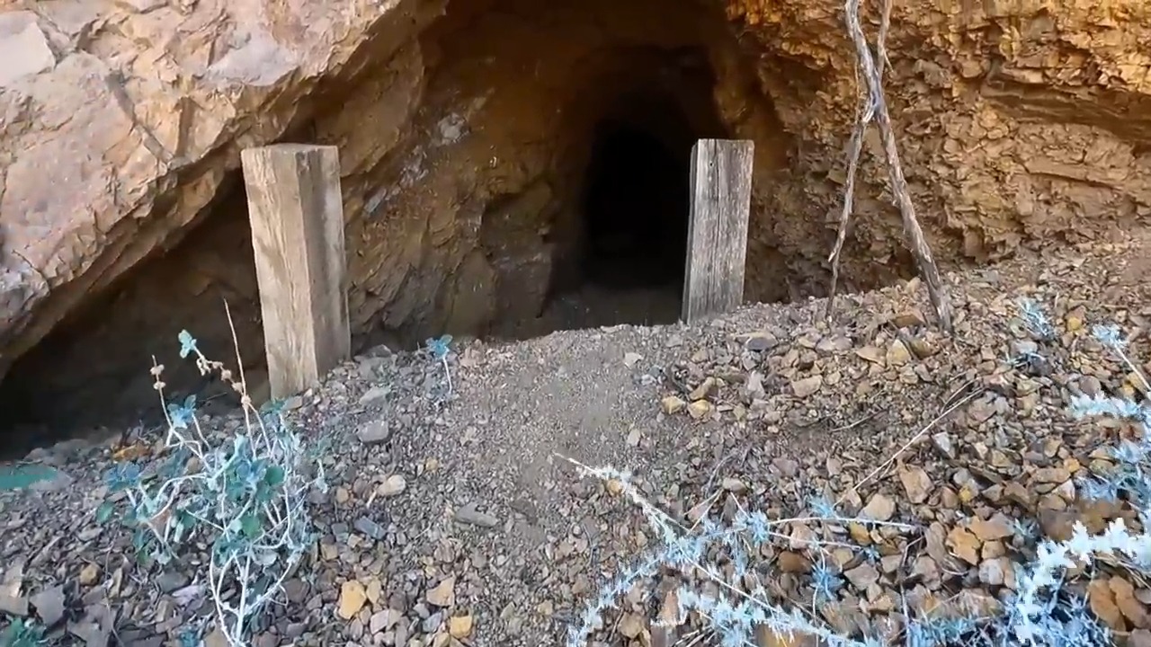 This was more than an old gold mine - they explored the twin tunnels ...