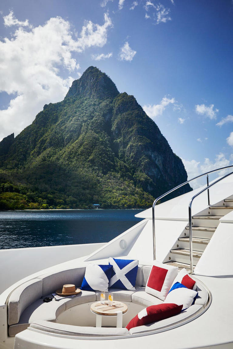 This triple-deck yacht is made for sunset mojitos and Caribbean island ...