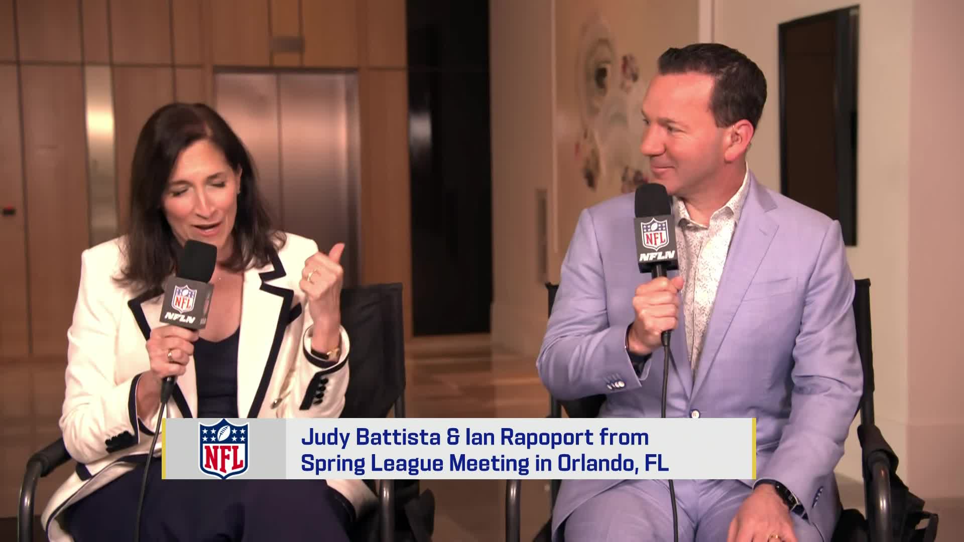 Ian Rapoport, Judy Battista on latest news from Spring League Meeting ...