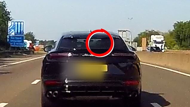 Dashcam shows Raheem Sterling veering Lambo off motorway and ...