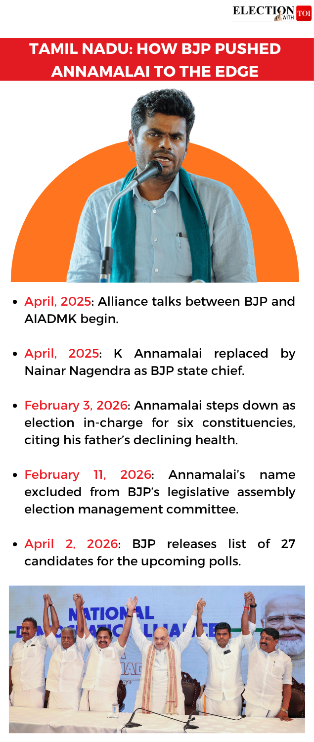 TOI exclusive: Annamalai to quit BJP, launch new political party