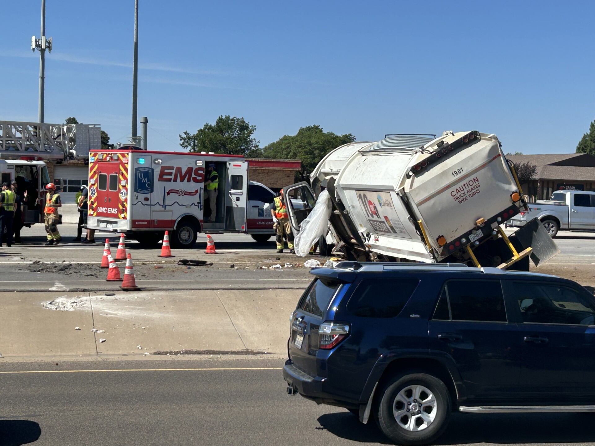 Serious injuries reported after garbage truck rollover on South Loop ...