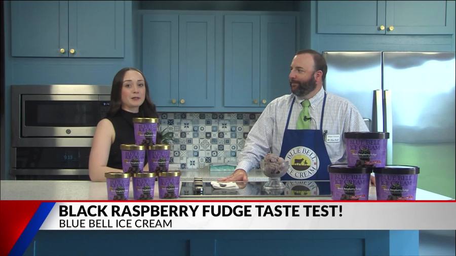 Blue Bell ice cream black raspberry fudge taste test