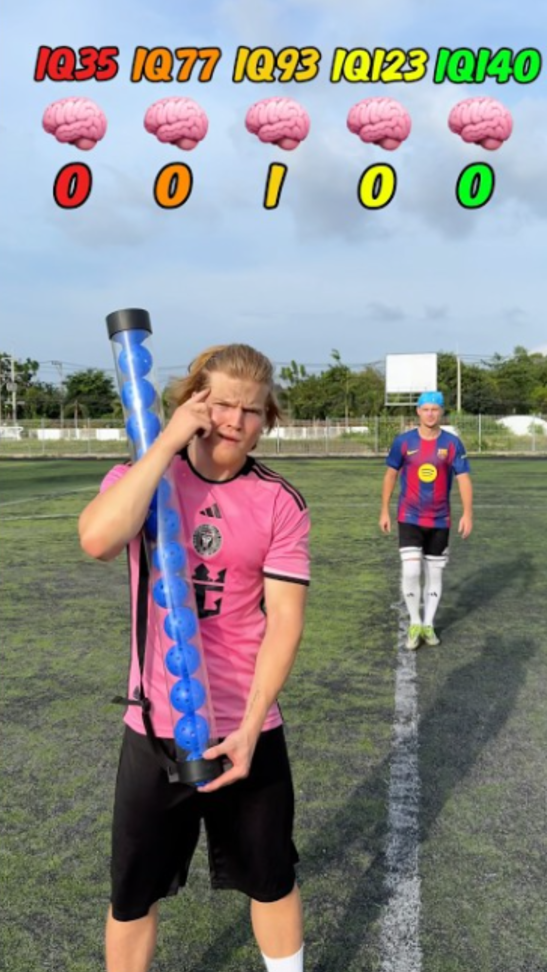 Running challenge between low and high IQ competitors