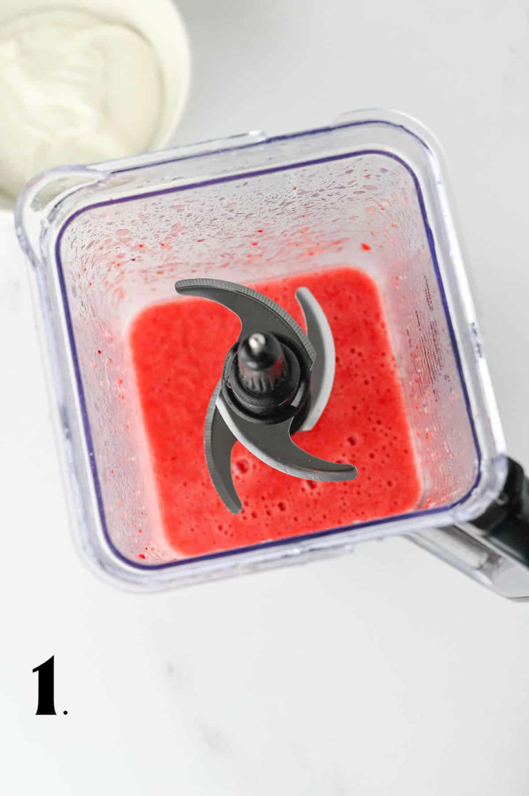 Red white and blue fruit popsicles
