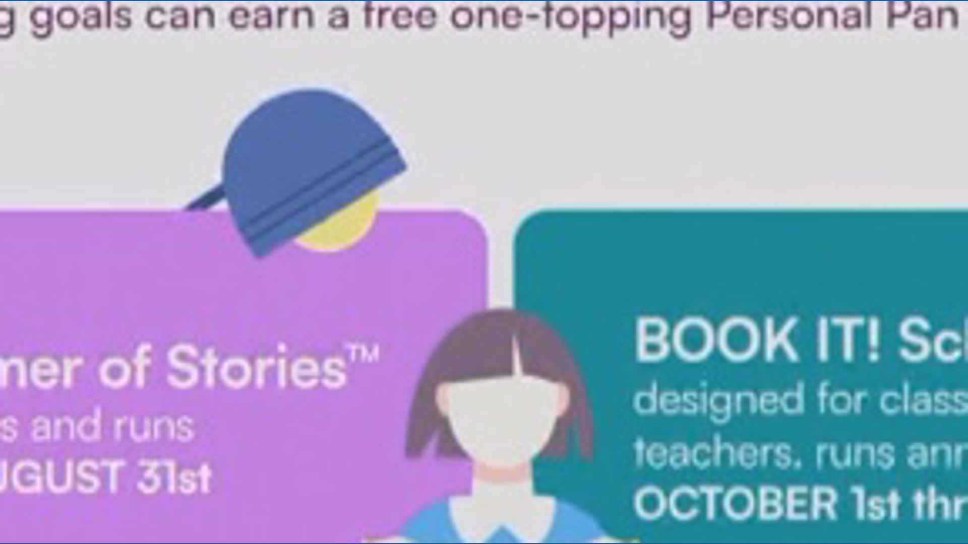 Pizza Hut bringing back 'Book It' program to incentivize students to read