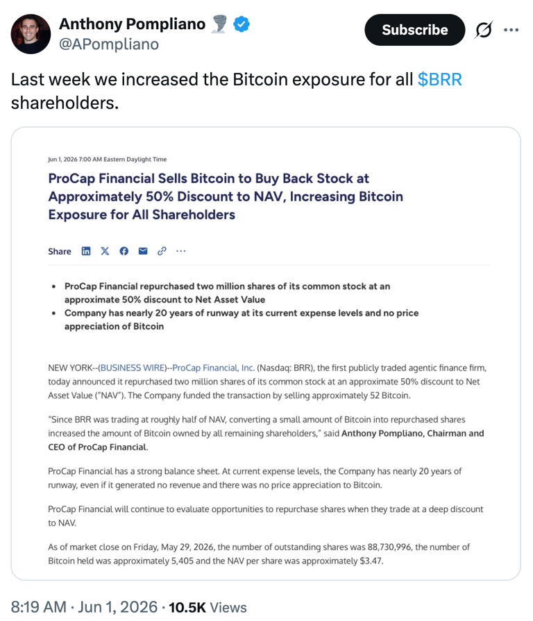 Strategy sells 32 BTC in first Bitcoin sale since 2022; stock falls on open
