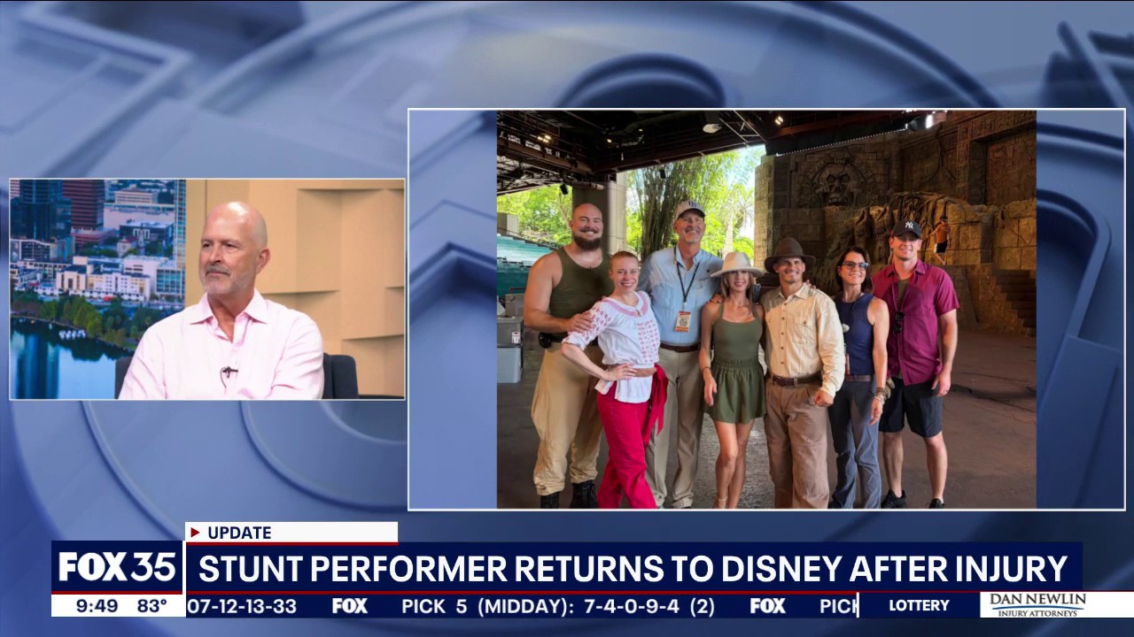 Indiana Jones stunt performer hit by boulder returns to stage