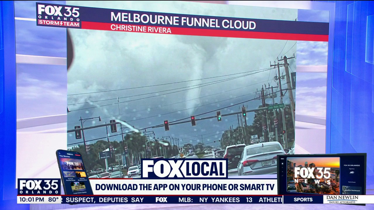 Video: Tropical funnel cloud spins in Melbourne