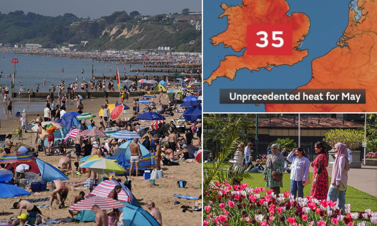 It's a hot one! May's heatwave sees England and Wales have their ...