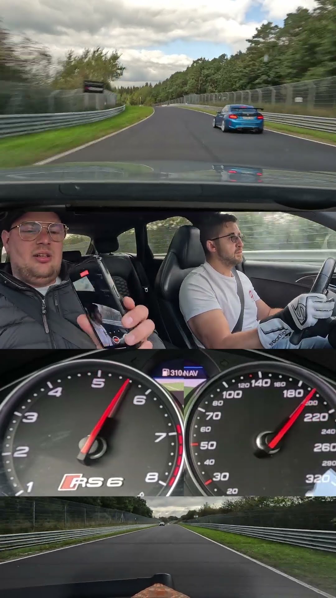 Audi RS6 unleashes limiter pops at the Nürburgring