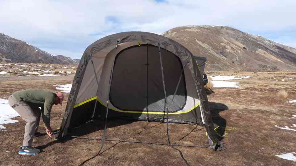 Can this luxury air tent survive a 48 hour snowstorm?
