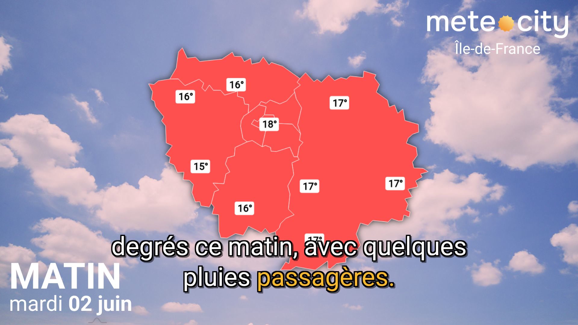 Bulletin météo Île-de-France du mardi 02 juin 2026