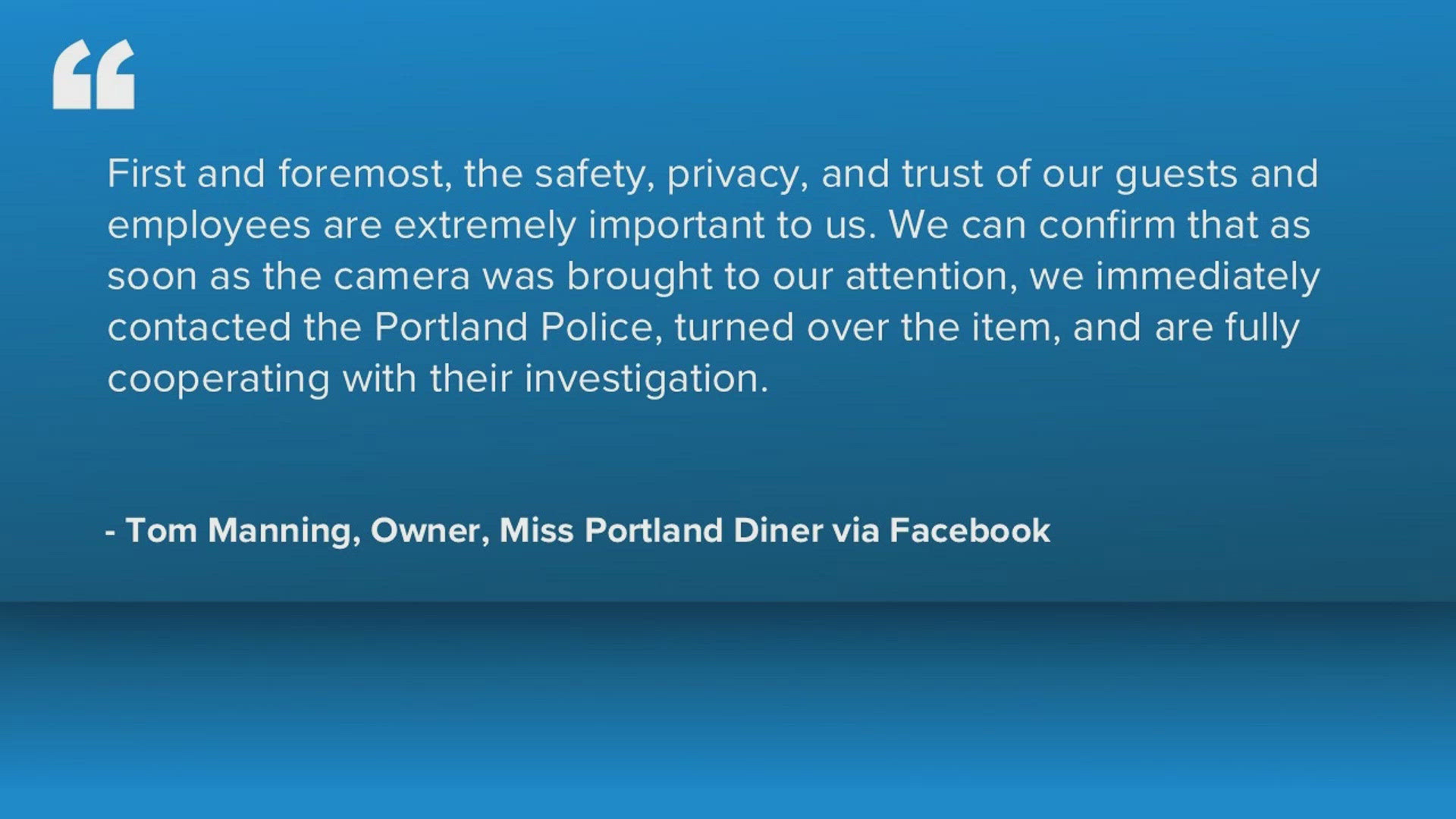 Update: Investigation into camera allegedly found in Portland ...