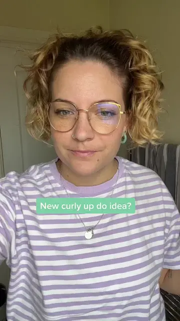 Trying the curly dog ear updo for busy days