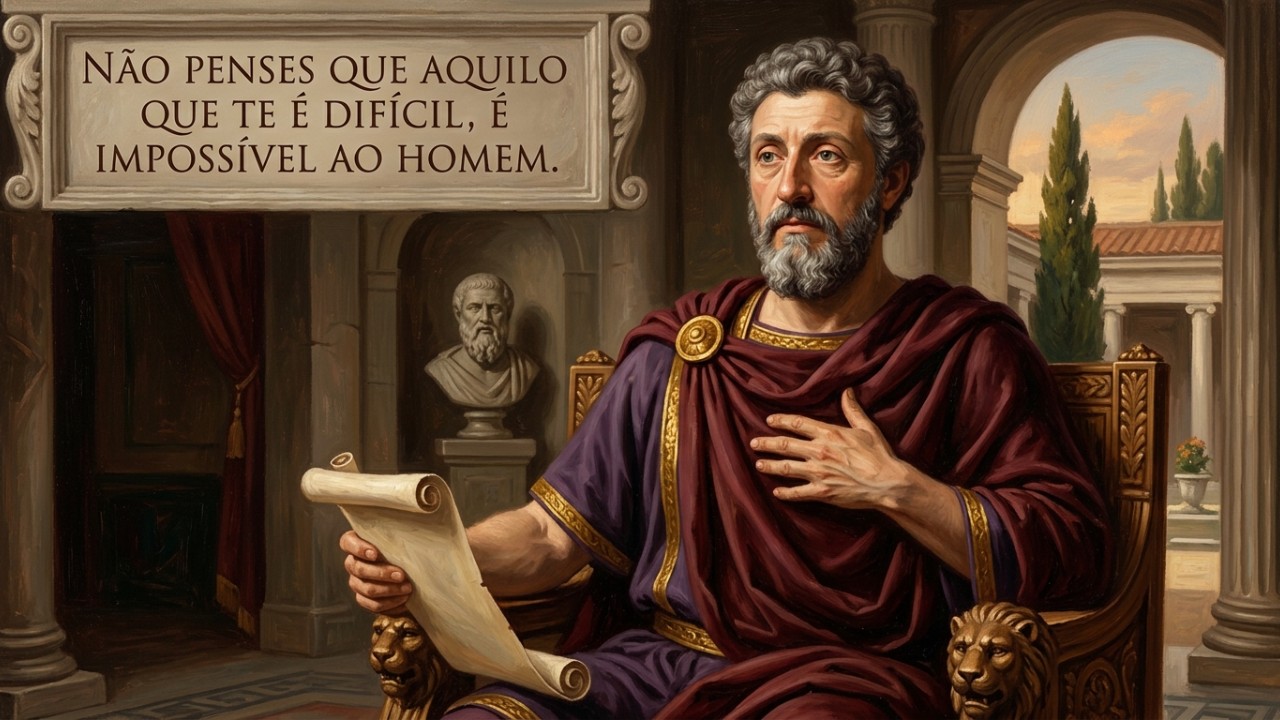 Marco Aurélio, imperador filósofo: "Não pense que aquilo que é difícil ...