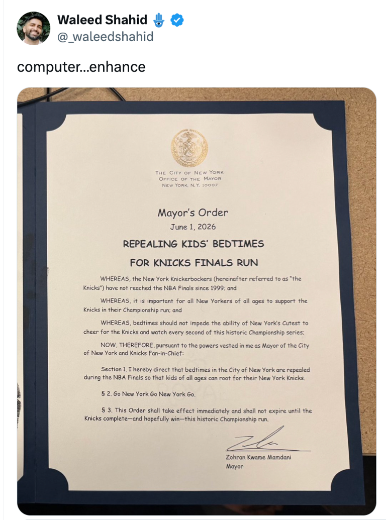 Zohran Mamdani's Comic Sans executive order is going viral