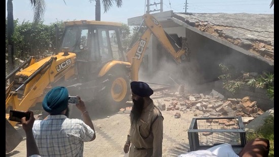 Ludhiana: Illegal property of 'drug lord' Rano demolished in Payal