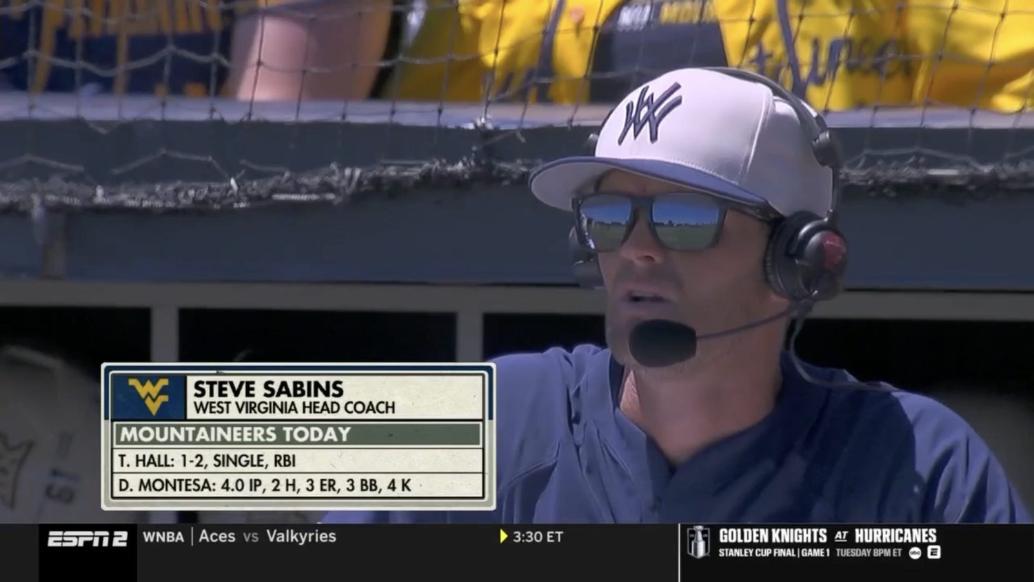 ESPN catches West Virginia head coach on hot mic