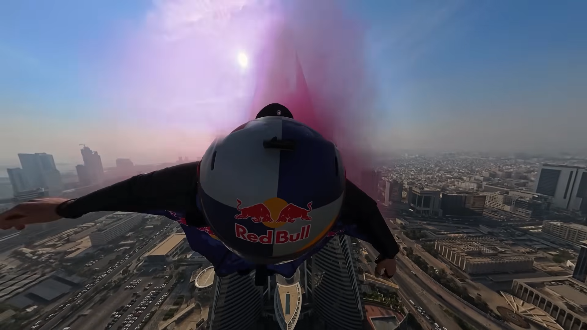 Watch what happens when two wingsuit flyers aim straight for a skyscraper