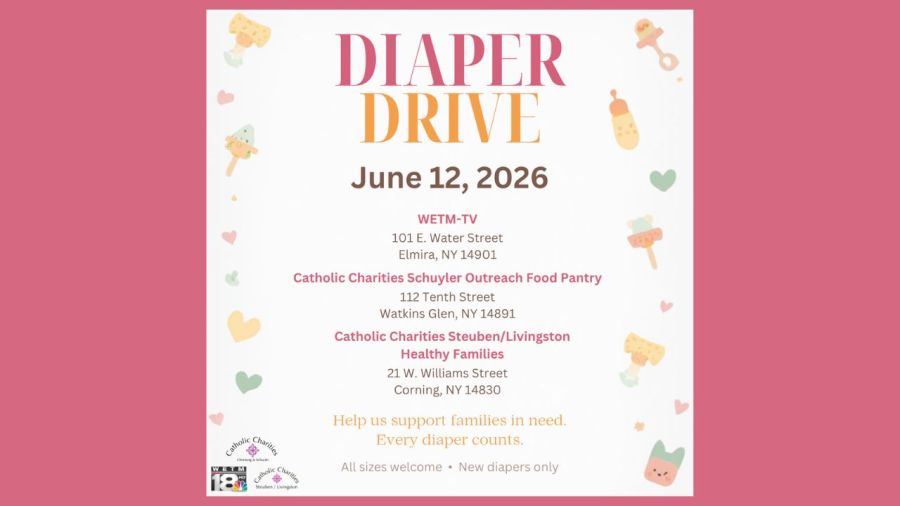 WETM partnering with Catholic Charities for upcoming diaper drive