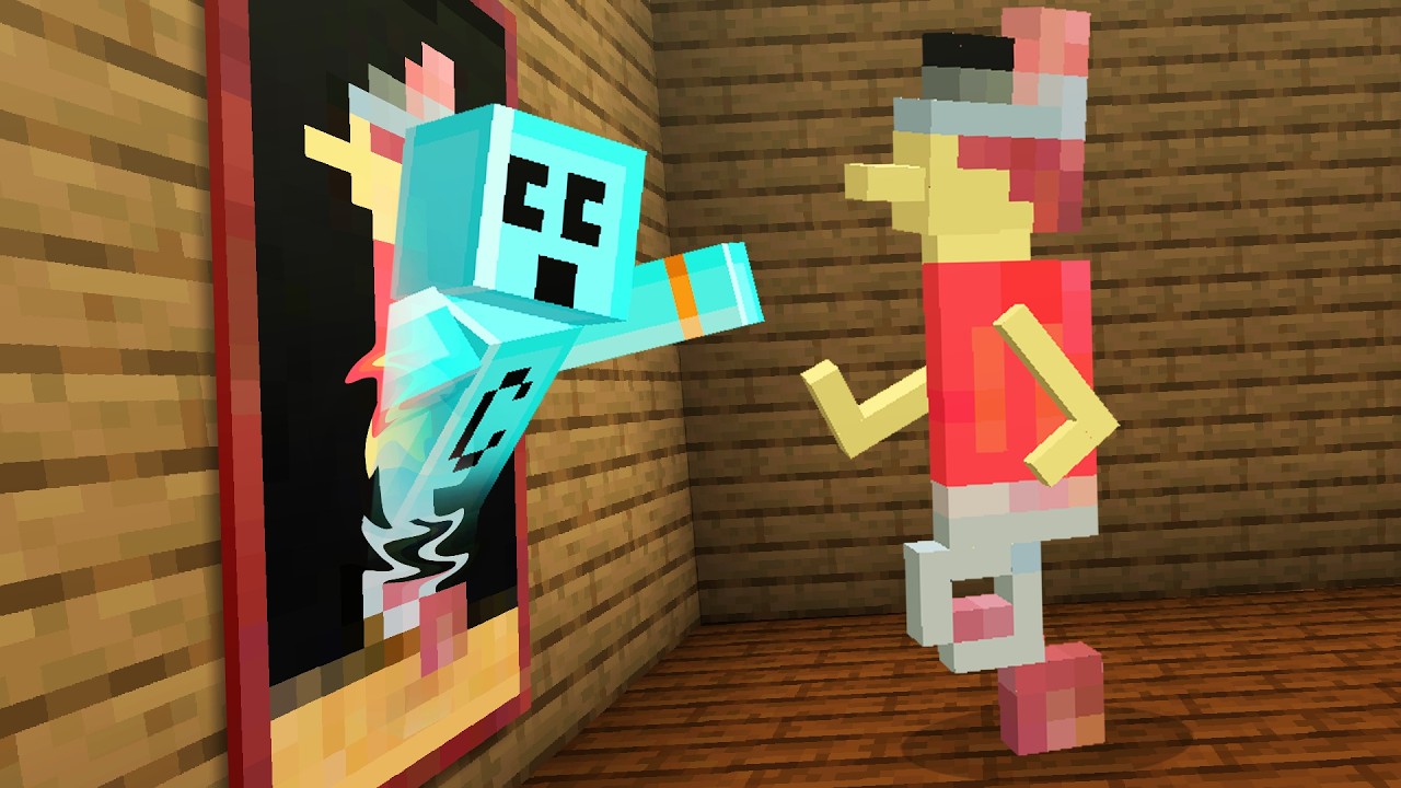 Stepping inside different paintings to explore new Minecraft dimensions