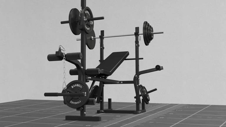 Walmart sells a $156 adjustable weight bench that comes with a built-in ...
