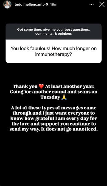 Teddi Mellencamp shares a health update in her cancer battle & ongoing ...