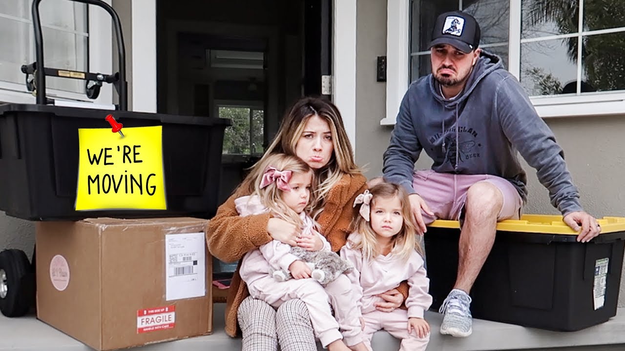 Tearful family packs up their belongings to leave home permanently
