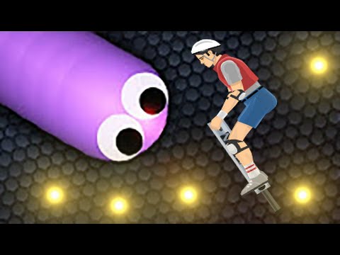 Slither.io in Happy Wheels