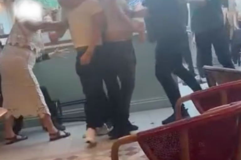Brawl erupts at Conor McGregor's Black Forge Inn as bouncers jump into ...