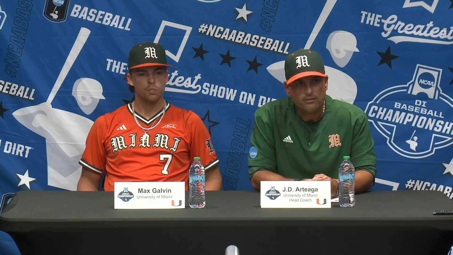 Miami's JD Arteaga and Max Galvin after Florida Gators collapse