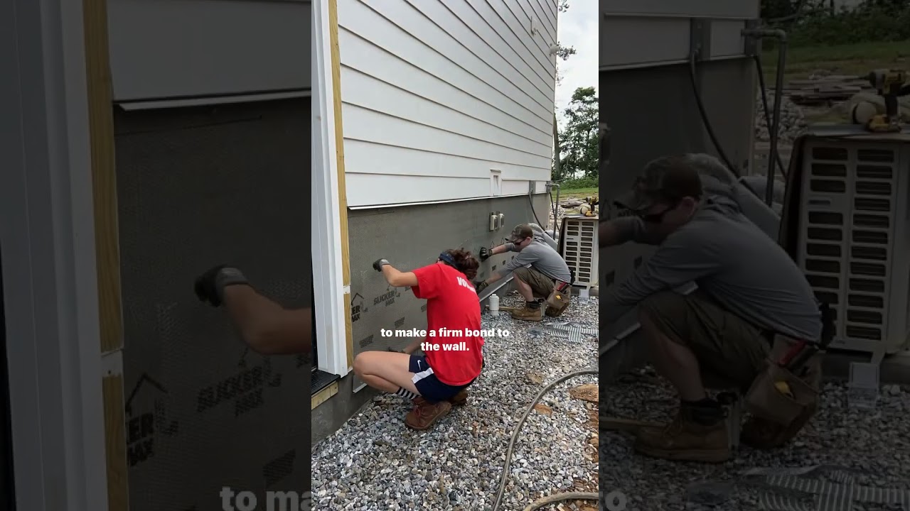 Prepare exterior walls for stone veneer installation
