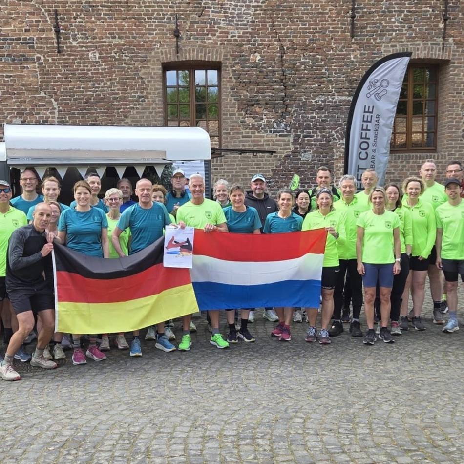 Grenzüberschreitendes Lauftraining, Spenden für Lebenshilfe und GGS Amern