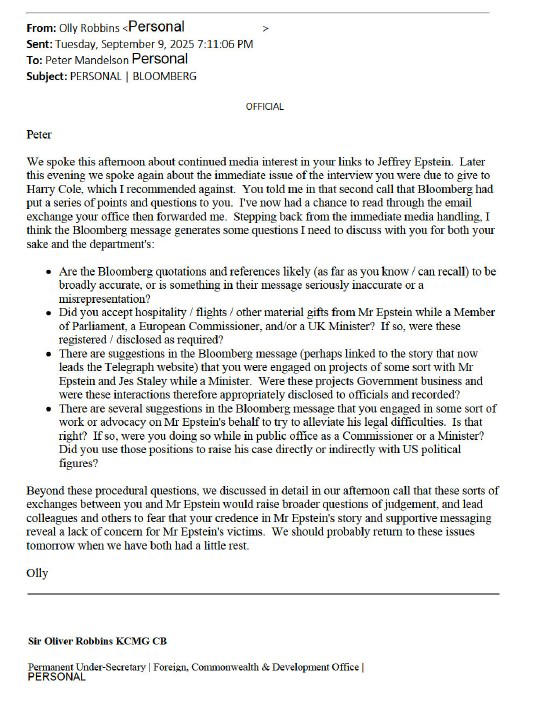 Biggest revelations from Mandelson files – Trump 'red box' to 'no ...