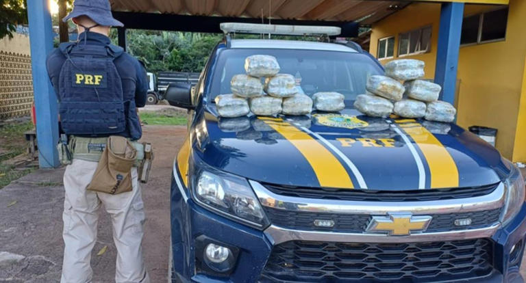 PRF apreende 15 kg de skunk em táxi na BR-364