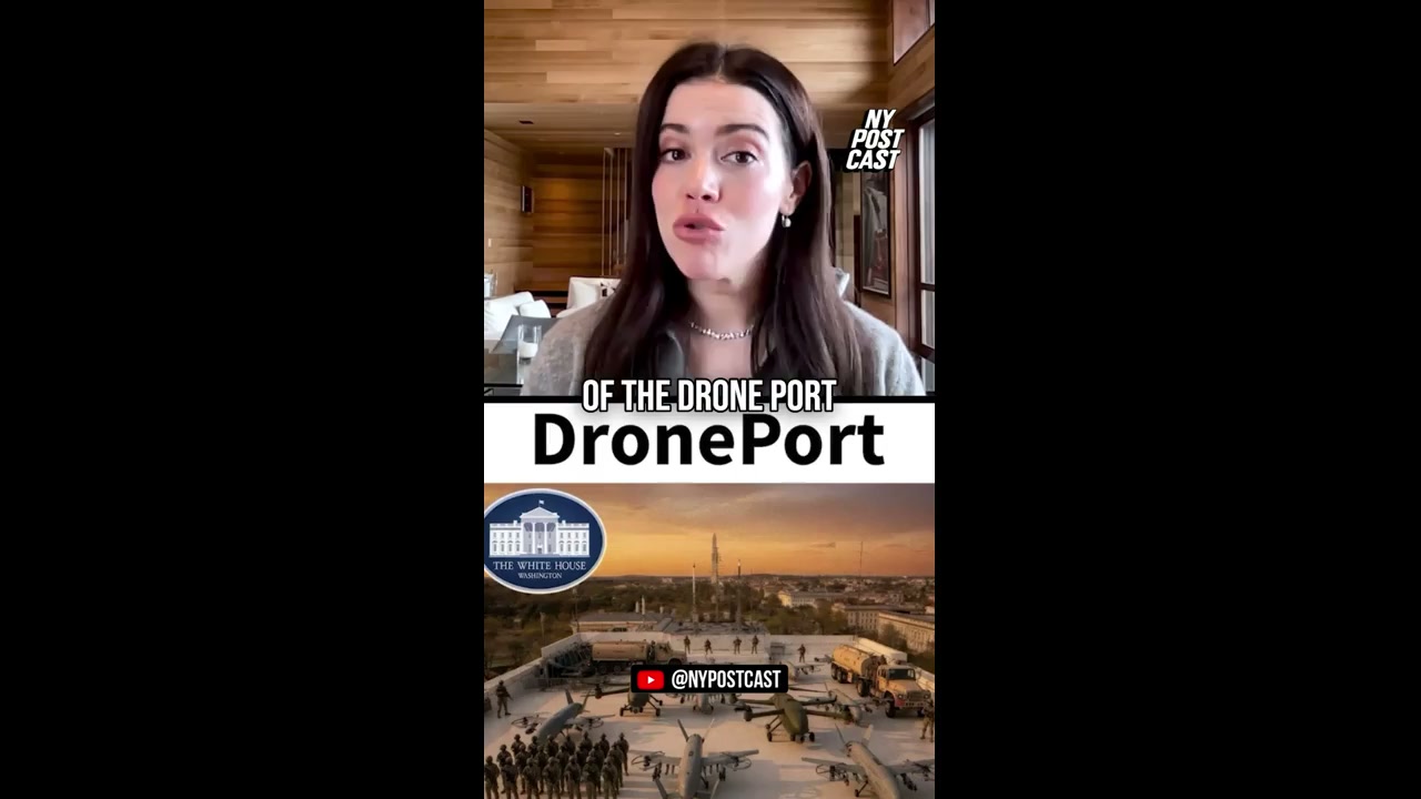 Trump shows off plans for drone port