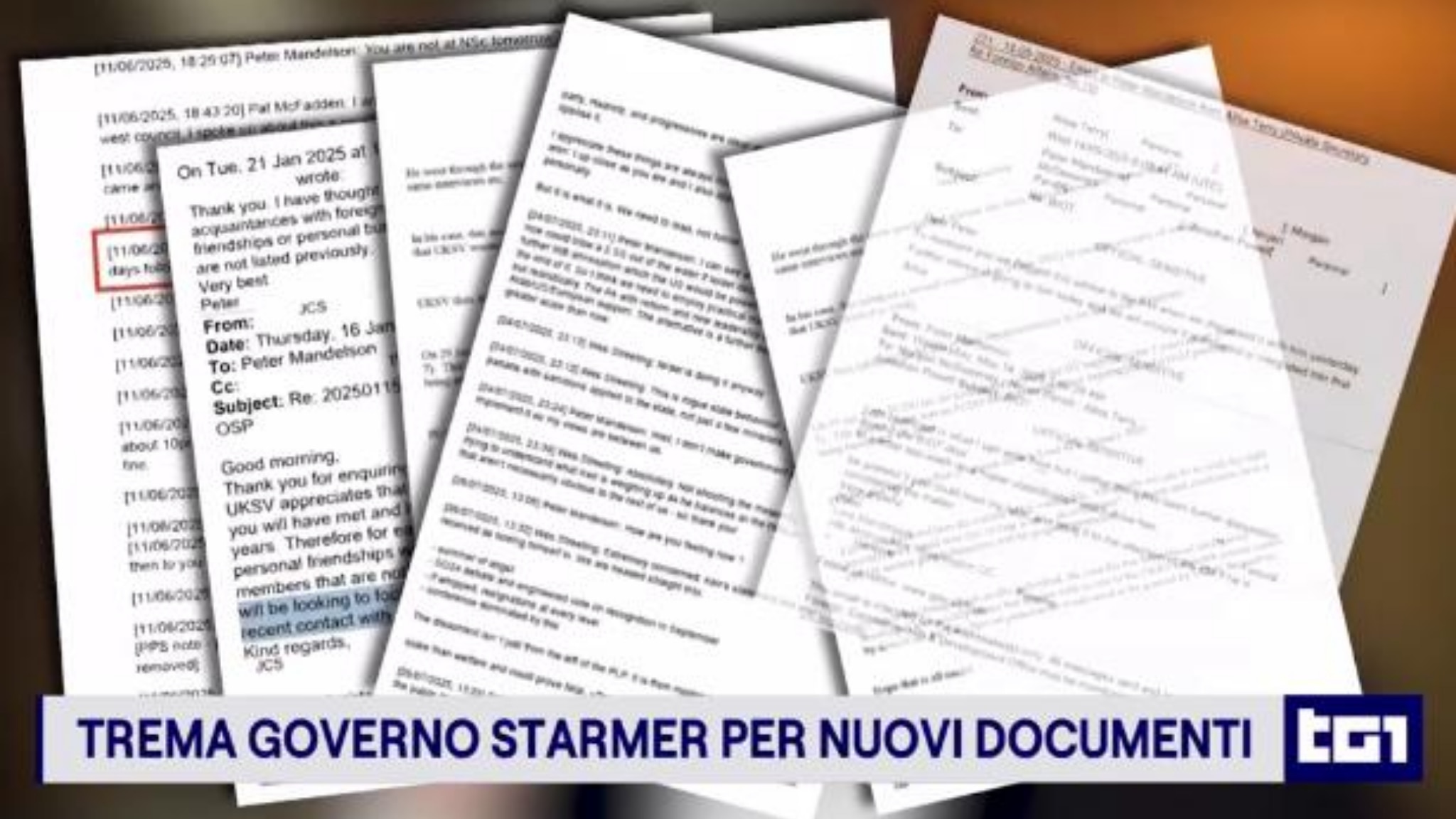 Oltre 1500 pagine di documenti di Lord Mandelson resi pubblici, governo ...