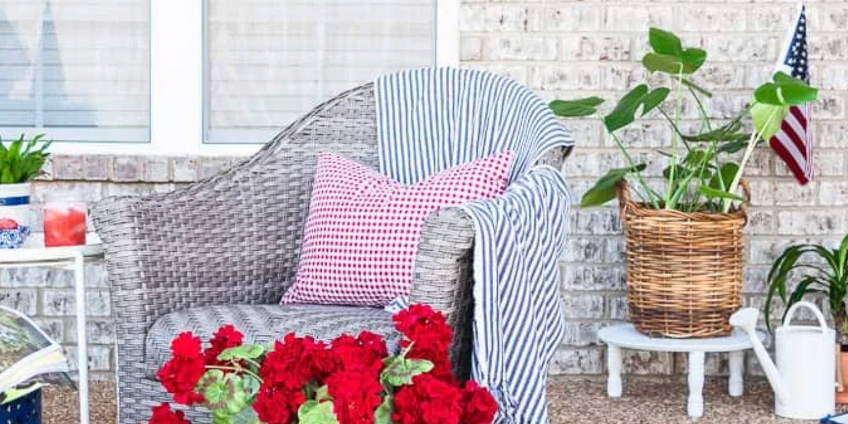 Try these 4th of July porch decor ideas for a fun and festive front entry