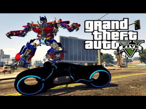 Tron vs Optimus Prime in GTA 5