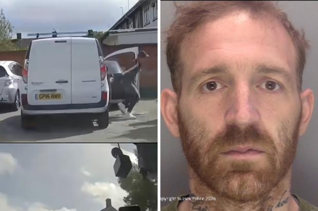 Disqualified driver abandoned moving van during police chase