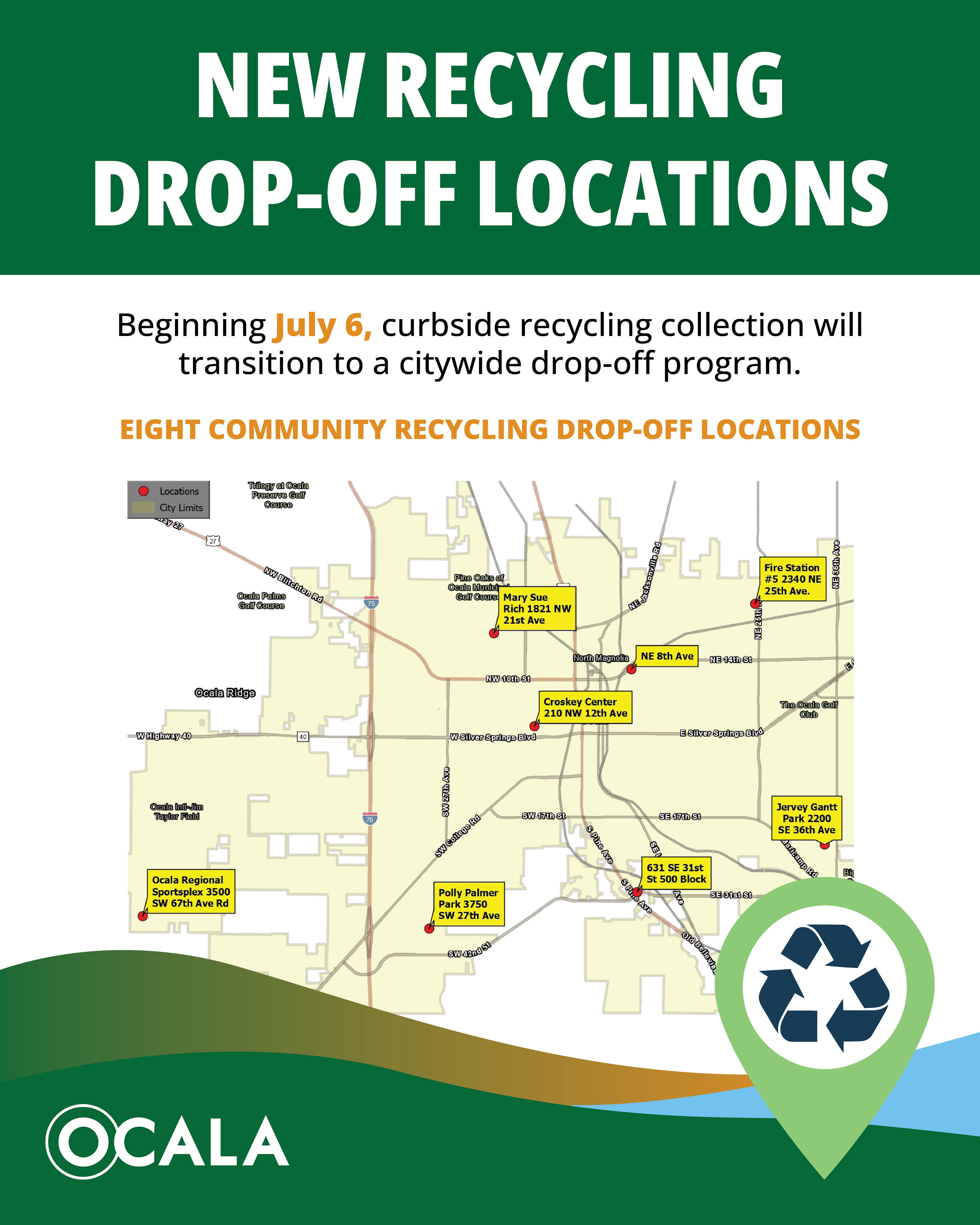 Ocala to end curbside recycling collection, citing contamination issues ...