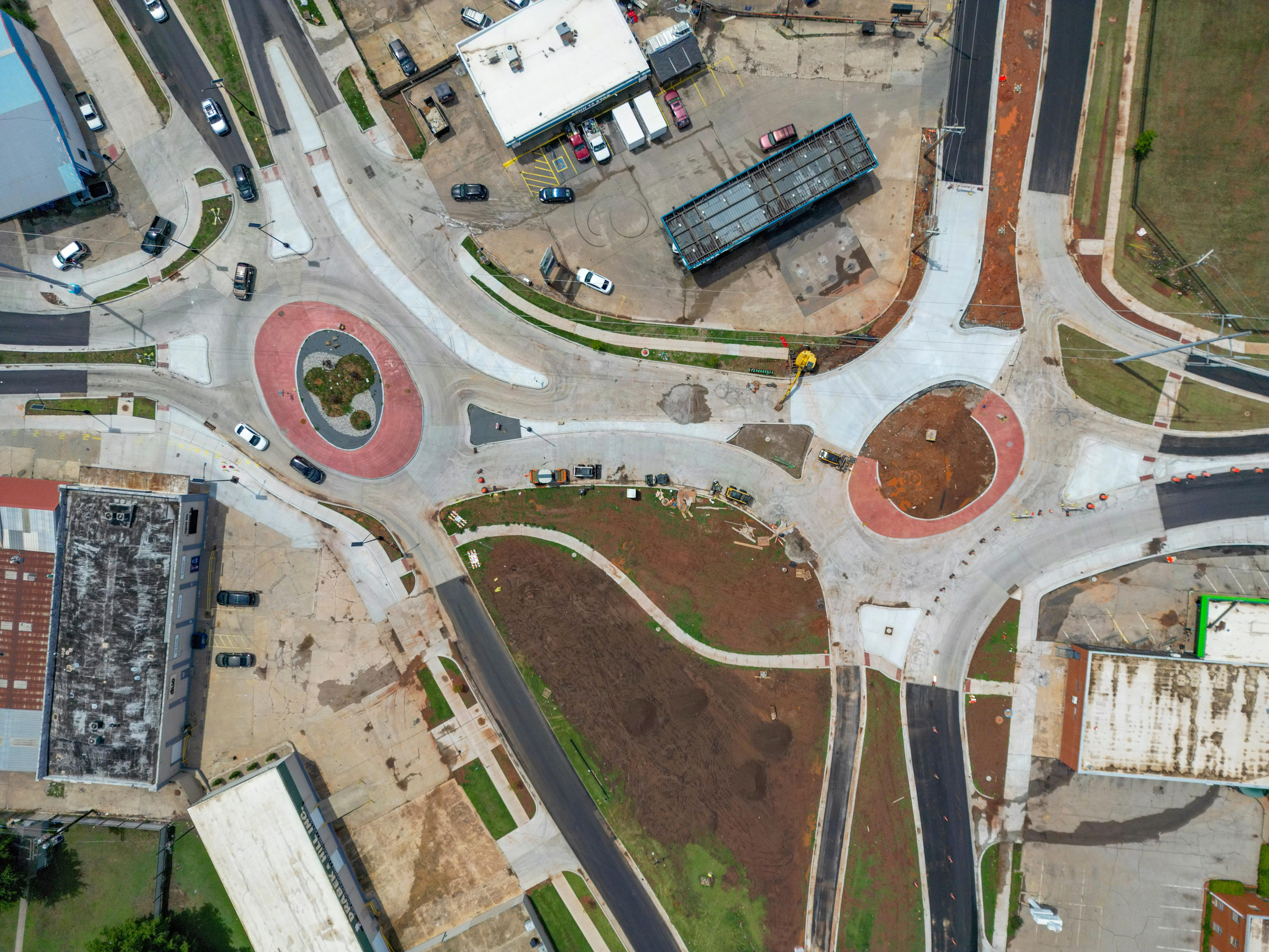 Construction on NW 10th double roundabout 'peanut' nears completion