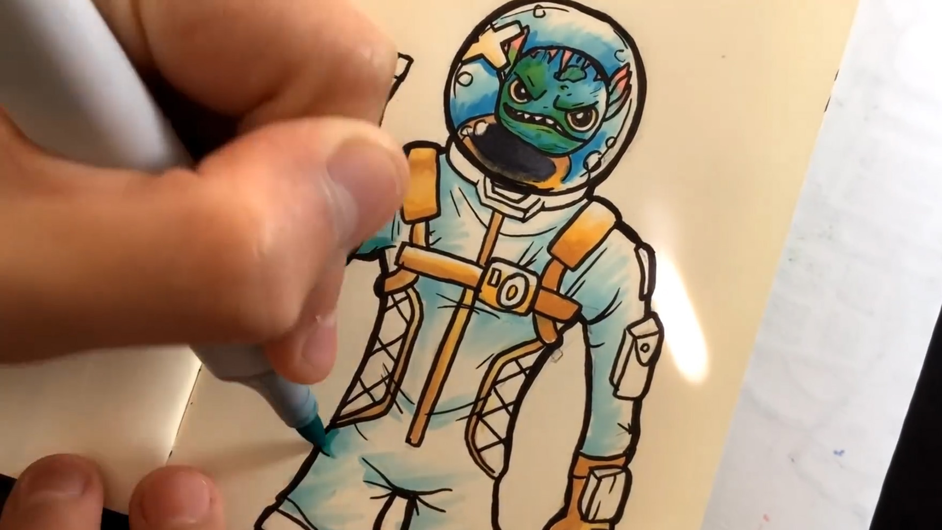 How to draw a Fortnite Leviathan character easily