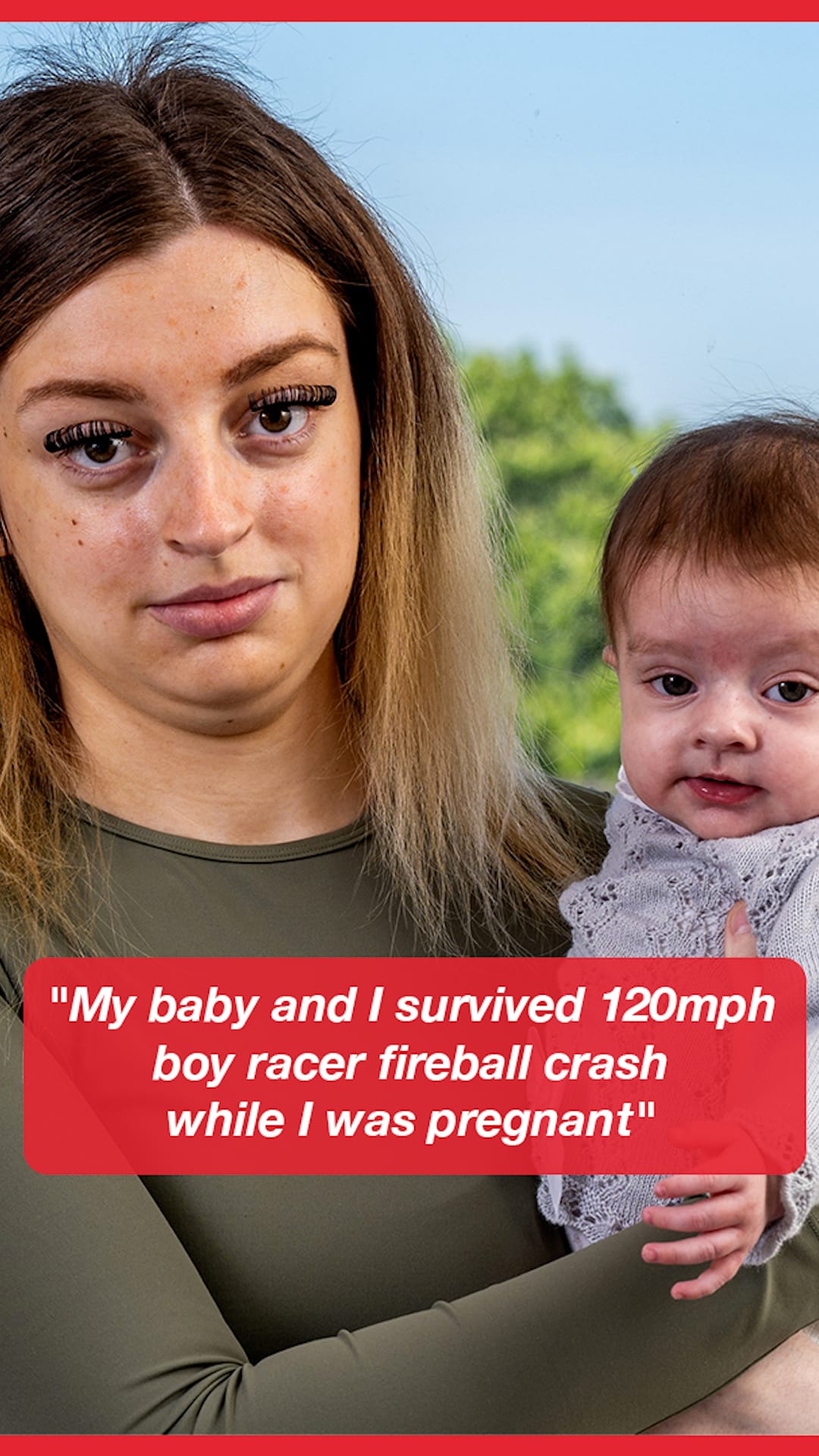 Pregnant mum and unborn baby survive 123mph fireball crash