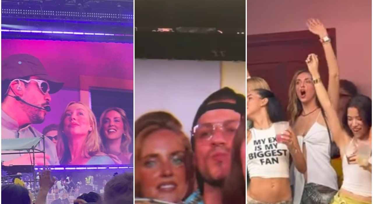 Chiara Ferragni scatenata al concerto di Bad Bunny insieme a Ester ...