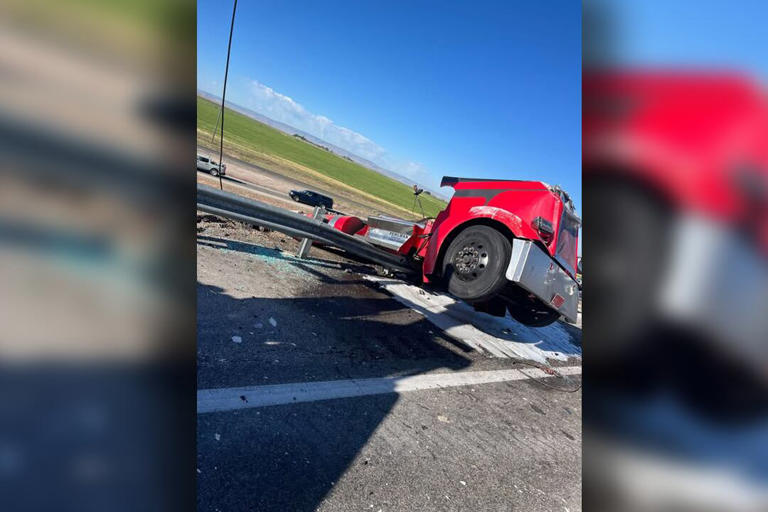 Overturned semi near Kasota Road blocks traffic with other accidents nearby