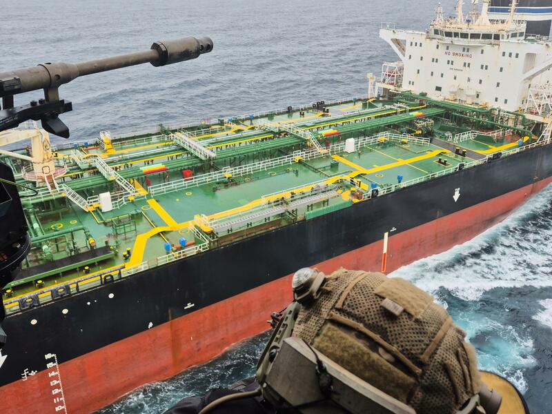 French special forces board Russian shadow fleet oil tanker in Atlantic