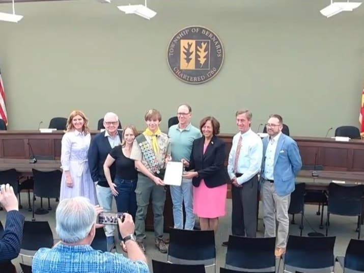 Bernards Township honors Ian Scheper for earning Eagle Scout rank