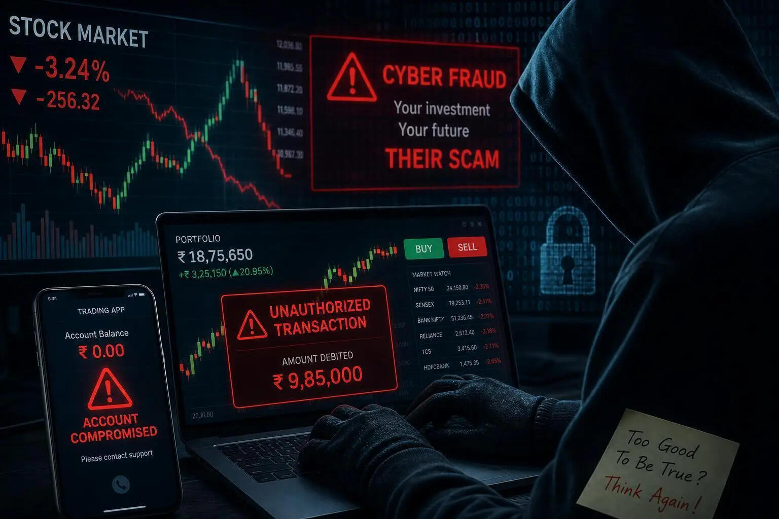 Two retirees lose nearly Rs 4 crore in online stock market frauds in Mumbai
